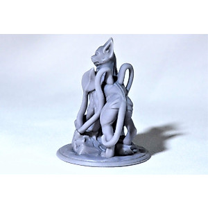 HERO Creations - Displacer Beast, Standing - RPG - Dungeons and Dragons - DND - Pathfinder - Lord of The Ring - Figurine Miniature (Gray/Unpainted)