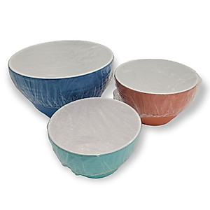 Handy Housewares 10-Piece Reusable Fitted Elastic Food Bowl Cover Set - Includes 3 Sizes Fitting From 7" to 14" Bowls (1 Set)