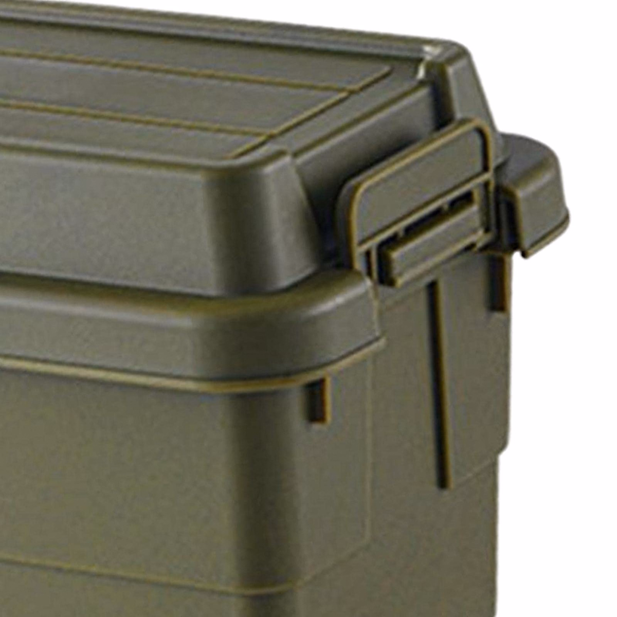 Almencla Stackable Outdoor Storage Box Hiking Waterproof Basket Picnic Camping Car Trunk Organizer for Traveling, Backpacking, Fishing, BBQ, Barbecue, Green, Medium