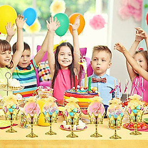 Sieral 60 Pcs Fillable Crown Goblet with Pouch Bulk Party Favor Candy Chocolate Cake Dessert Storage Boxes Birthday Supplies Table Centerpiece Decorations for Princess Baby Shower (Gold)