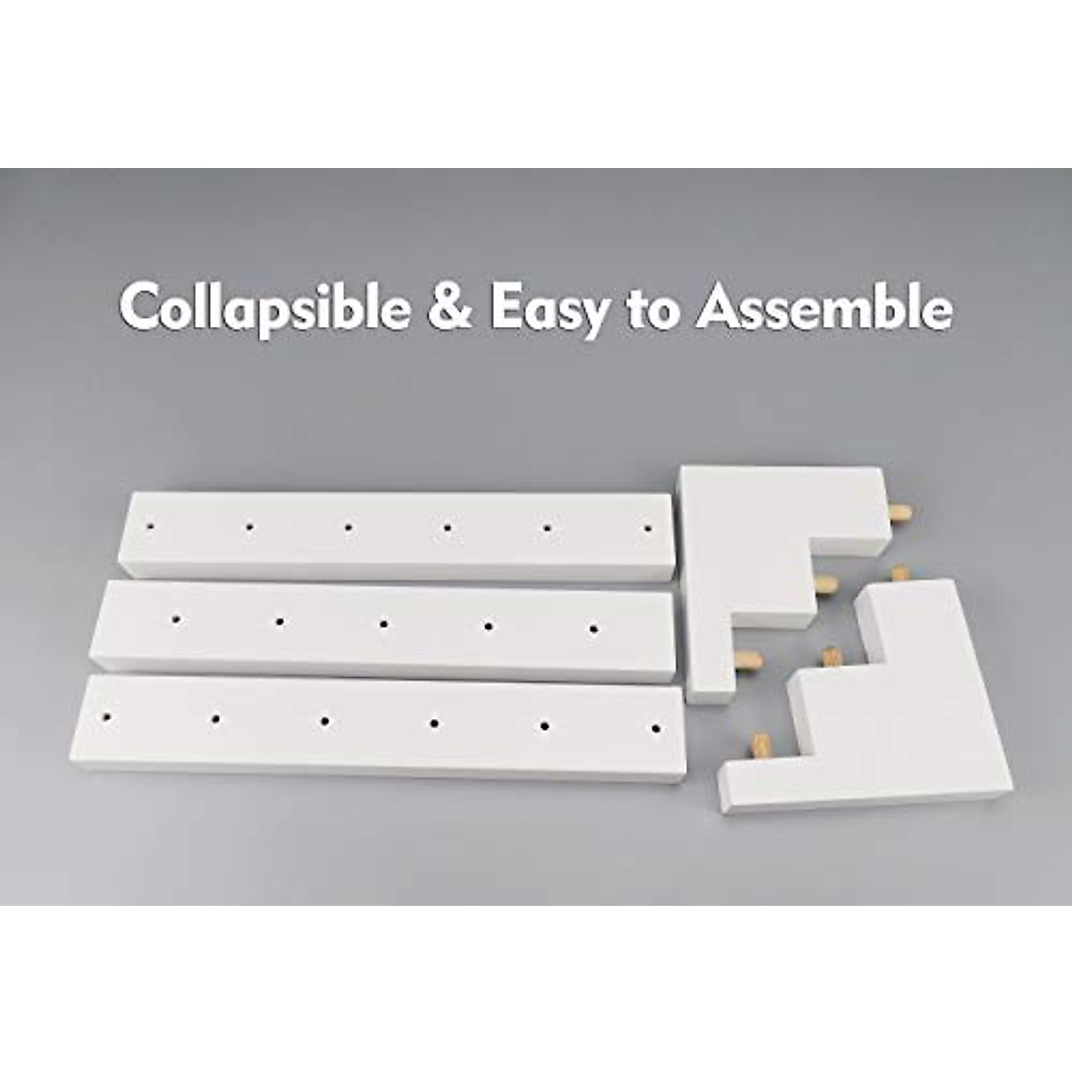 Cake Pop Stand Display Riser - 3 Tier Wood Lollipop Holder, 17 Hole Sucker Stand for Dessert Table of Wedding, Birthday Party - White, Collapsible, Fit 5/32" (4mm) Lollipop Sticks