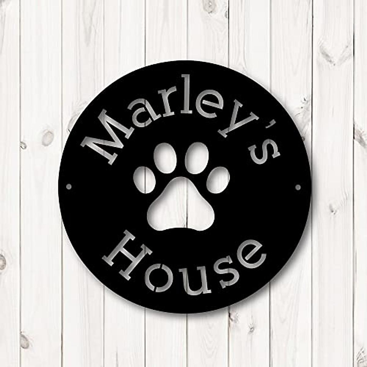 RBPCAAR Custom Dog Kennel Sign Personalized Metal Dog House Sign Personalized Sign for Dog