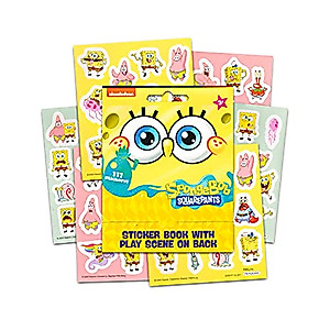 Spongebob Squarepants Mini Backpack for Boys Girls Toddler Preschool ~ 3 Pc Bundle With Deluxe 11" Spongebob Backpack, Stickers, More (Spongebob School Supplies Bundle)