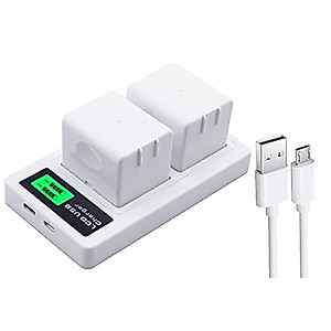 2-Pack Rechargeable Battery and Dual Battery Charge Station Fit for Arlo Pro Arlo Pro 2 Surveillance Camera [7.2V/2440mAh]