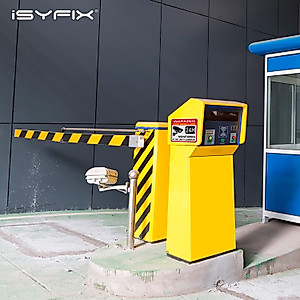 iSYFIX Video Surveillance Warning Sign Sticker - 4 Pack 7x6 inch - CCTV Security Premium Self-Adhesive Reflective Vinyl, Laminated for Ultimate UV Protection, Water & Fade Resistance, Indoor & Outdoor