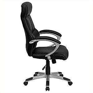 Pemberly Row High Back Executive Office Chair with Black Leather