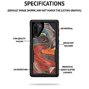 MightySkins Glossy Glitter Skin for OtterBox Symmetry for Samsung Galaxy Note20 Ultra 5G - Pink Chevron | Protective, Durable High-Gloss Glitter Finish | Easy to Apply | Made in The USA