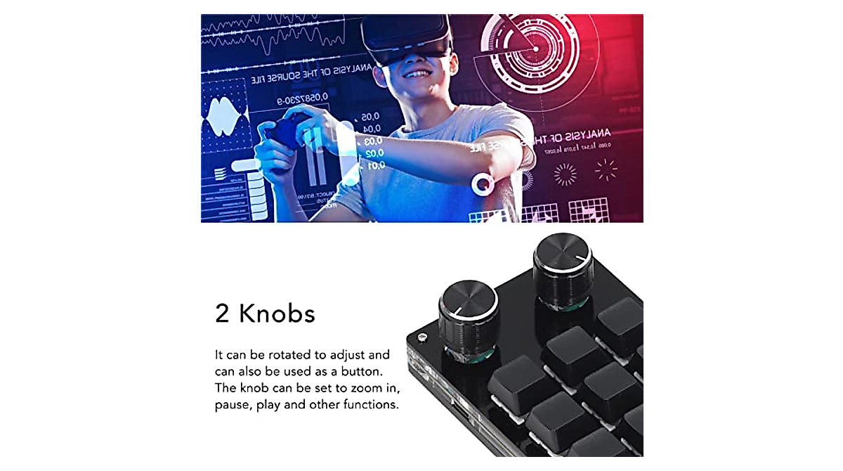 Yoidesu 12-Key Gaming Keypad with Programmable Functions