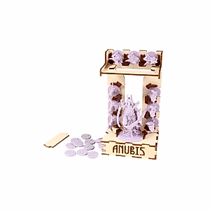 The Broken Token Game Organizer - Ankh: Gods of Egypt Compatible Game Organizer, Wooden Storage Box for Tabletop Games