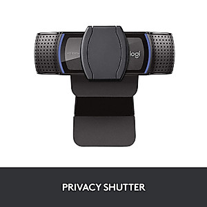 Logitech C920S HD Pro Webcam with Privacy Shutter - Widescreen Video Calling and Recording, 1080p Streaming Camera, Desktop or Laptop Webcam