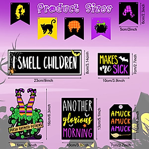 49PCS Halloween Tiered Tray Decor Farmhouse Rustic Tiered Tray Set 10Pieces Halloween Wooden Signs Halloween Decorations for Indoor Home Table Room Kitchen House, Tray Not Included