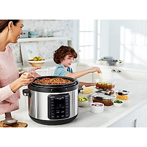 Crock-Pot Large 10 Quart Express Crock Multi-Cooker Programmable Pressure Cooker, Slow Cooker and Food Warmer, Stainless Steel (2097588)