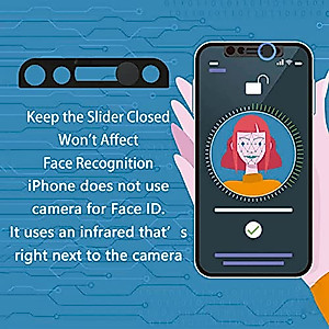 Phone Front Camera Cover,Webcam Cover Compatible for iPhone X/XS/XR/XS Max, iPhone 11/11 Pro/11 Pro Max,iPhone 12/12 Mini /12Pro /12Pro Max,Protect Privacy and Security,Not Affect Face ID(Black)