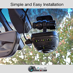 RAZO DC3000A d’Action 360, 360 Degree Dash Cam: 4K Dash Camera for Car with Built-in WiFi and GPS, Sony Video Sensor, WDR, 3-Axis G-Sensor, Stereo Microphone, Complete Car Camera Video Security
