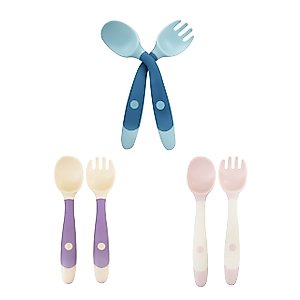6 Pcs Silicone Baby Spoons Self feeding 6+ Months, Baby Spoons First Stage with Bendable Handle, Cucharas para Bebes, Infant Spoons