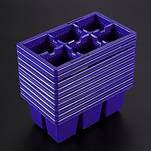 Yardwe 5 Pcs Square Seedling Pots Plant Germination Trays Vegetable Tray Plant Grower Sprouter Tray Starter Trays Growing Trays Microgreens Tray Mini Plants Miniature Planting Tray