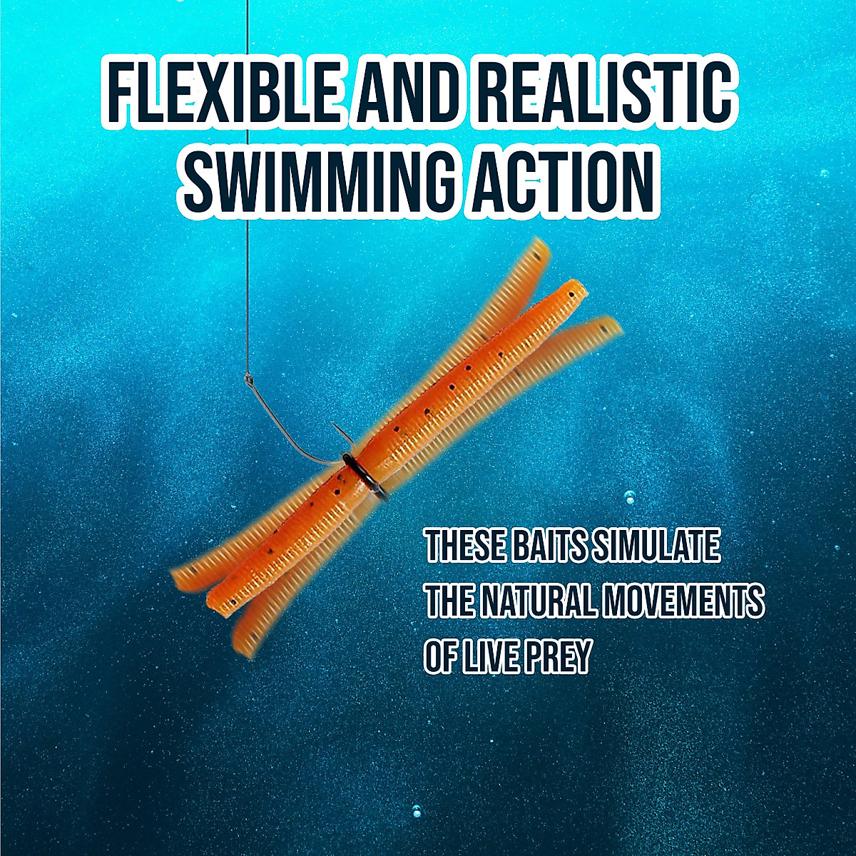 Reaction Tackle Wacky Worms/Soft Plastic Worm Stick Baits June Bug