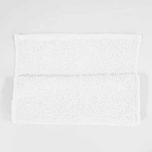 12pcs Fingertip Hand Towels, Affordable 100% Cotton Washcloths (11x18) (White, Hemmed)