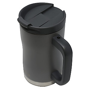 MIRA Vacuum Insulated Coffee Mug with Handle, 14oz Stainless Steel Tea Coffee Travel Mug, Double Wall Reusable thermal Coffee Cup with Lid, Slate Gray