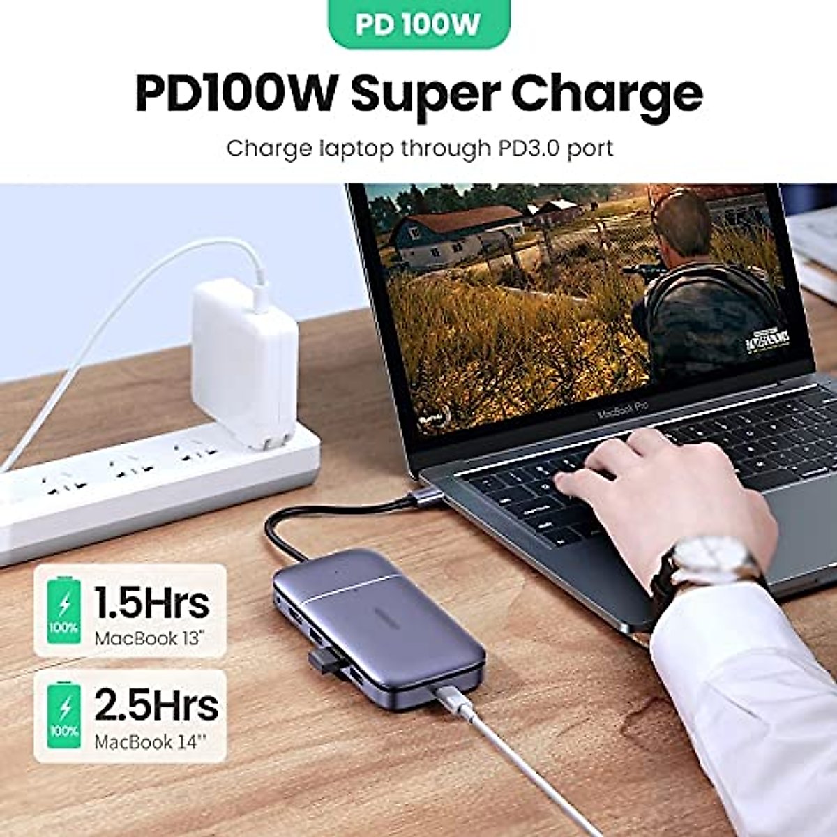 WJCCY USB C HUB USB Type C 3.1 to M.2 B-Key HDMI 4K 60Hz USB 3.1 10Gbps USB C HDMI HUB Splitter