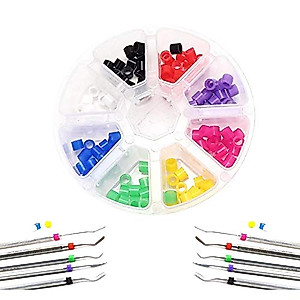 TEPTOARCH 160pcs/box Dental Coloring Code Ring Identification Circle Instrument Autoclavable Plastic Orthodontic Tools