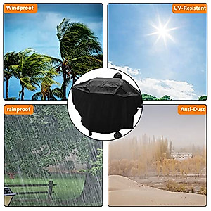 Grisun Upgraded Grill Cover for Camp Chef SmokePro, DLX, Woodwind 24" Pellet Grills, Full Length Pellet Grill Cover, 600D Waterproof UV-Resistant Fabric, All Weather Protection