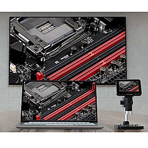 LCD Digital Microscope, 1000X Biological Microscope with 4.3in HD LCD Screen, 8 LED Lights Coin Microscope Camera,for Win XP, for Win7, for Win8.1, for Win10, for OS X10.5