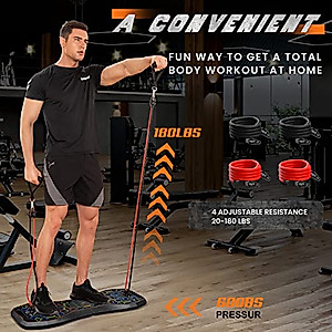 Lalahigh Home Exercise Equiptment - Strength Training Workout Push up Board & Resistance Bands Sets for Effective Full Body Workouts, Professional strength training equiptment for Men and Women, Gift for Boyfriend