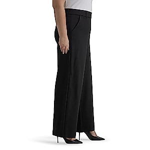 Lee Women's Size Ultra Lux Comfort Any Wear Wide Leg Pant, Unionall Black, 16 Plus