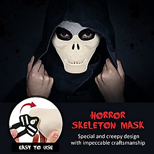 SOIMISS 4Pcs Halloween Scary Skeleton Cosplay Party Prop Horror Realistic Halloween Skull Halloween Decorations