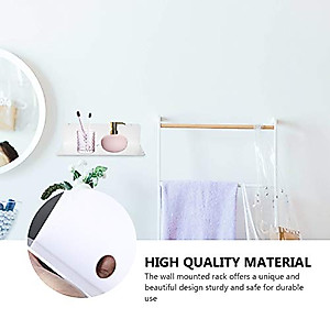 jojofuny Acrylic Floating Shelves, Wall Shelf Speaker Stand, Hanging Shelves for Bedroom, Wall Mounted Display Shelf Bookshelf Storage Shelves