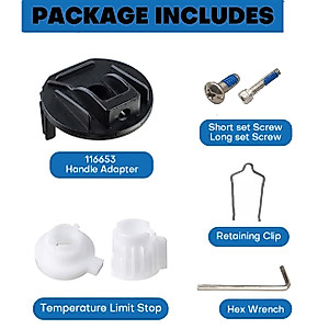 116653 Posi-Temp Shower Handle Replacement Part Adapter Kit Fits Moen Shower Handle Adapter (2 Pack)