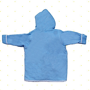 Spasilk Hooded Terry Bathrobe with Booties, Blue Plane, One Size