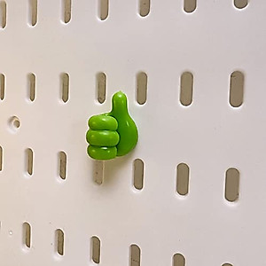 Funvalley Surperfect 12 Pcs Creative Silicone Thumb Wall Hook Multi-Function Self Adhesive Thumb Clips Durable Finger Hooks Wall for Refrigerator Door Bathroom Wall Storage (Color Random Delivery)