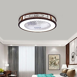 MhdunueSK Ceiling Fan with Light,64W Ceiling Fans with 3 Adjustable Gear Wind Speed and3 Kinds of Light Adjustable,Ceiling Fan for Bedroom Dining Room Living Room Irradiation Area 15-20㎡