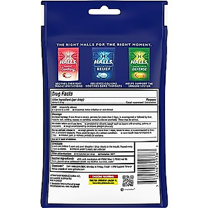 HALLS Relief Mentho-Lyptus Cough Drops, 30 Drops