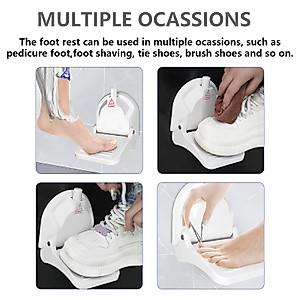 Shower Foot Rest with Reusable Suction Cup for Shaving Legs,Anti-Slip Shower Pedal with No Drilling Suction Cup,Foldable Shower Step with Powerful Suction Cup for Pregnant Woman & Back Pain Sufferers