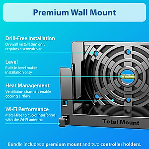 TotalMount for Nintendo Switch – Mounts Nintendo Switch on Wall Near TV – Compatible with All Models (Premium Black and Gray Kit)