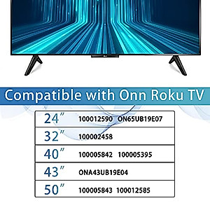 Base Stand for Onn Smart Tv - for 24" 40" 48" 50" 55" 58" 60" 65" TV RC-ALIR RC439 100012585 100005396 100024699 100021261 with Screws