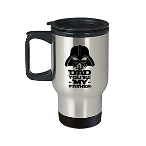 AppreciationGifts Star wars dad Funny Coffee Travel Mug - You Are My Father, Fathers Day Travel Mug, Father's Day Gifts, Star Wars Travel Mug, Darth Vader Travel Mug, White