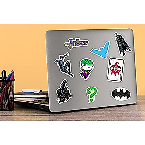 Batman Sticker Pack Die Cut Vinyl Large Deluxe Stickers Variety Pack - Laptop, Water Bottle, Scrapbooking, Tablet, Skateboard, Indoor/Outdoor - Set of 50