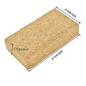 EMILYPRO Cork Sanding Blocks 4-1/4"x 2-3/8" x 1-3/16" Hand Sanding Tool for sandpaper - 3pcs