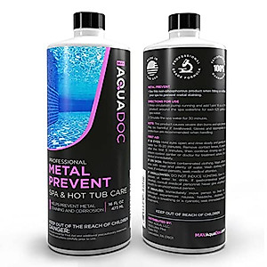 Spa Metal Control - Advanced Spa Metal and Stain Control & Spa Metal Prevent. Maximize Your Hot Tub Metal and Stain Control and Keep The Spa Metal Out of Your Hot Tub - MAV AquaDoc 16oz