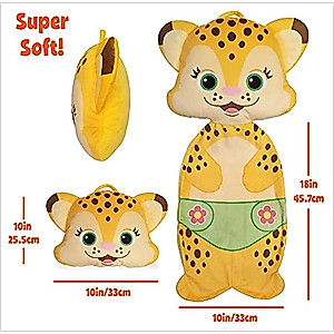 Word Party Nap Mat - Franny Pillow & Attached Blanket - Mat Rolls Into Pillow For Easy Storage - Great For Sleepovers and Naptime - Toddlers and Babies Will Love Cuddling With Their Favorite Character