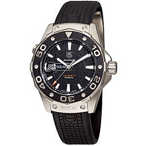 TAG Heuer Men's WAJ2110.FT6015 Aquaracer Calibre 5 Automatic 500M Black Rubber Watch