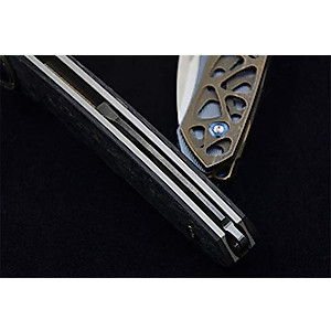 Kevin john Harpoon Folding Pocket Knives M390 Blade Titanium alloy Disassembly Pivot Screws