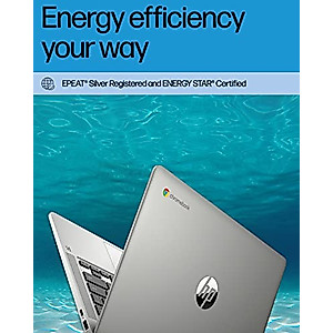 HP Chromebook 14 Laptop, Intel Celeron N4120, 4 GB RAM, 64 GB eMMC, 14" HD Display, Chrome OS, Thin & Portable, 4K Graphics, Long Battery Life, Ash Gray Keyboard (14a-na0210nr, 2022, Mineral Silver)