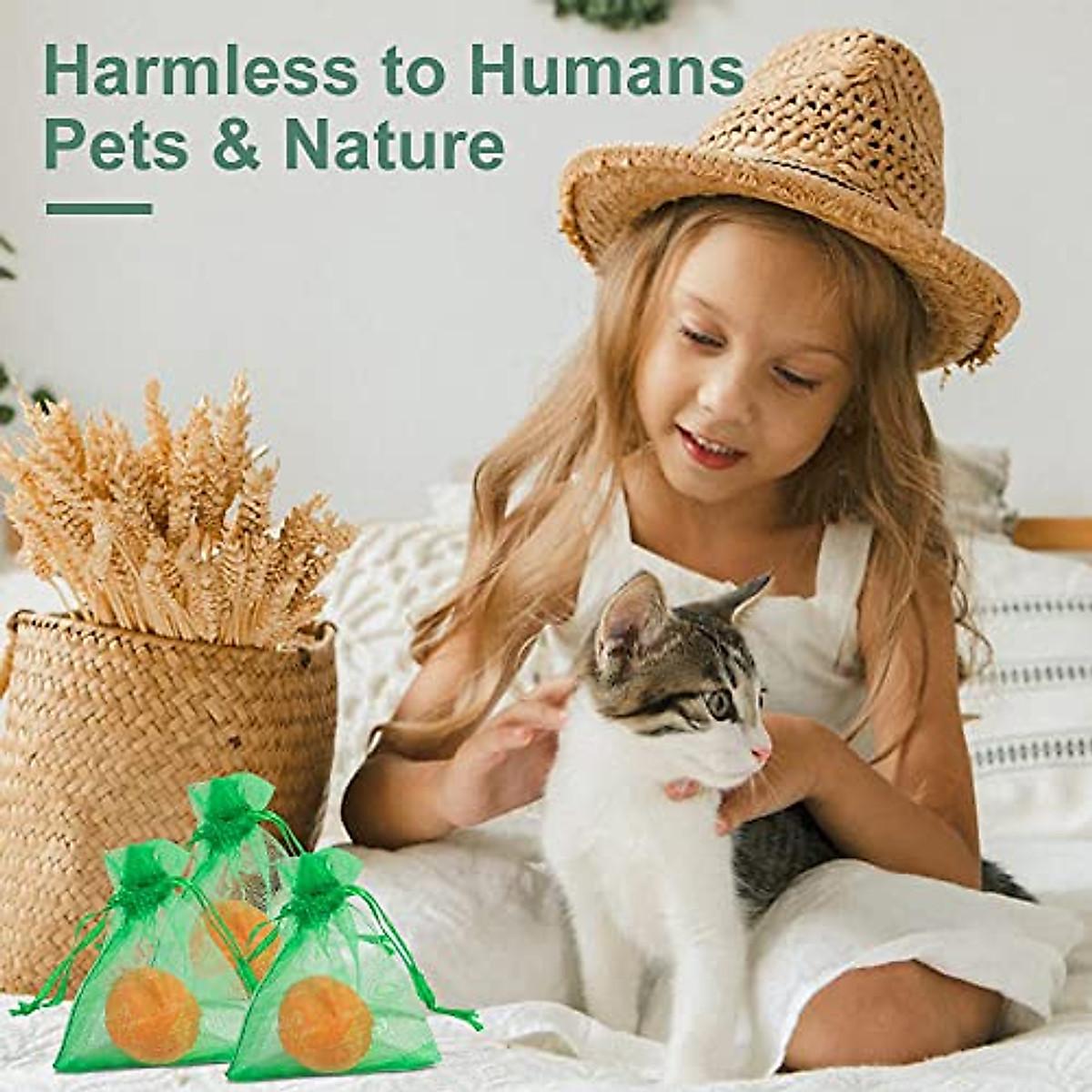 5 Pack Natural Cat Repellent Outdoor Indoor, Peppermint Oil Cat Deterrent Outdoor Repels Cat Dog Deer Rabbit from Garden Yard Lawn Home Keep Your Yard Lawn Porch Furniture Curtain from Cat Damages