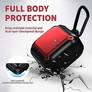 Valkit Compatible Samsung Galaxy Buds2 Pro Case(2022)/Galaxy Buds 2 case 2021/Galaxy Buds Pro/Galaxy Buds Live 2020 Case Rugged Protective Earbuds Cover with Keychain/Zipper Box for Men Women