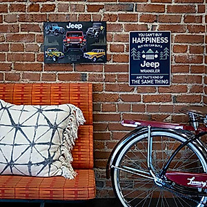 Open Road Brands Jeep Wrangler Metal Sign - You Can't Buy Happiness But You Can Buy a Jeep Wrangler - Funny Jeep Wall Decor